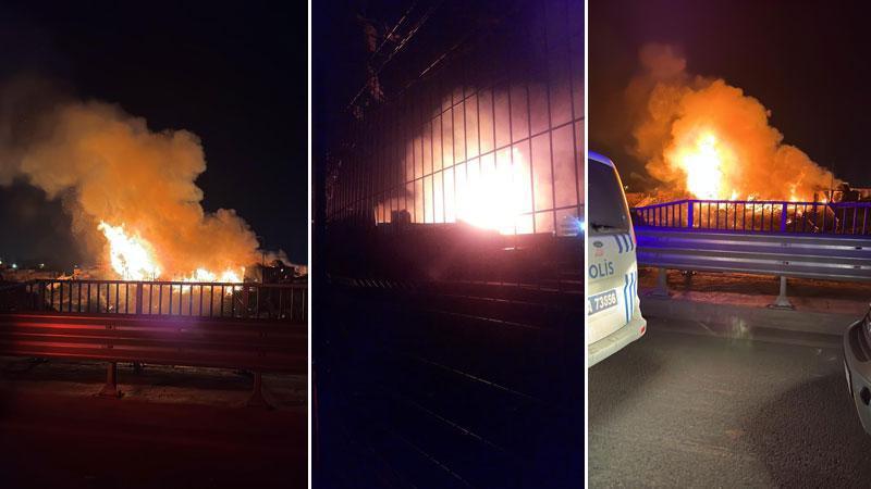 Beylikdüzü’nde TIR parkında yangın: 4 TIR kullanılamaz hale geldi